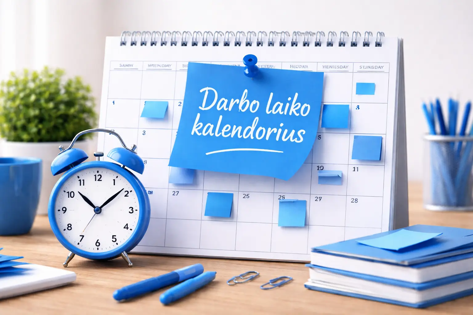 Darbo laiko kalendorius 2026 Lietuvoje